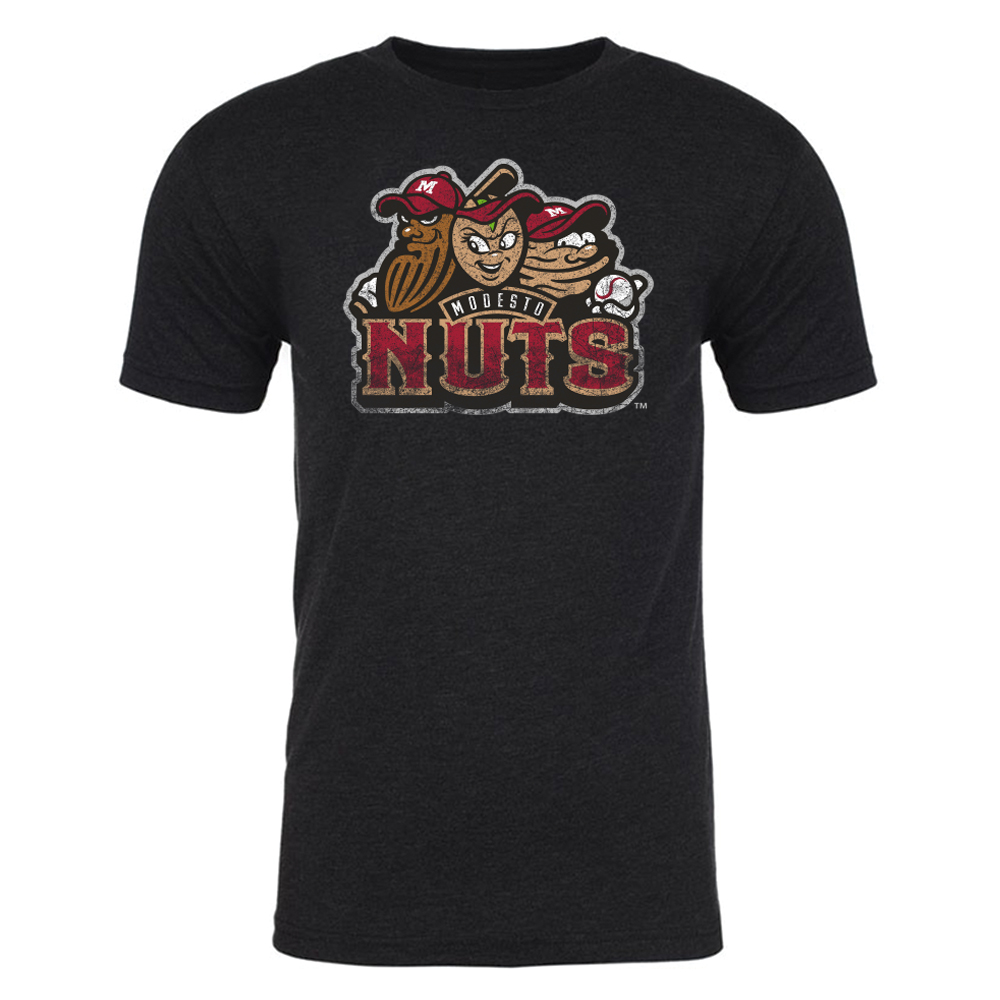 Modesto Nuts Mens Retro Vintage T-Shirt – 108 Stitches
